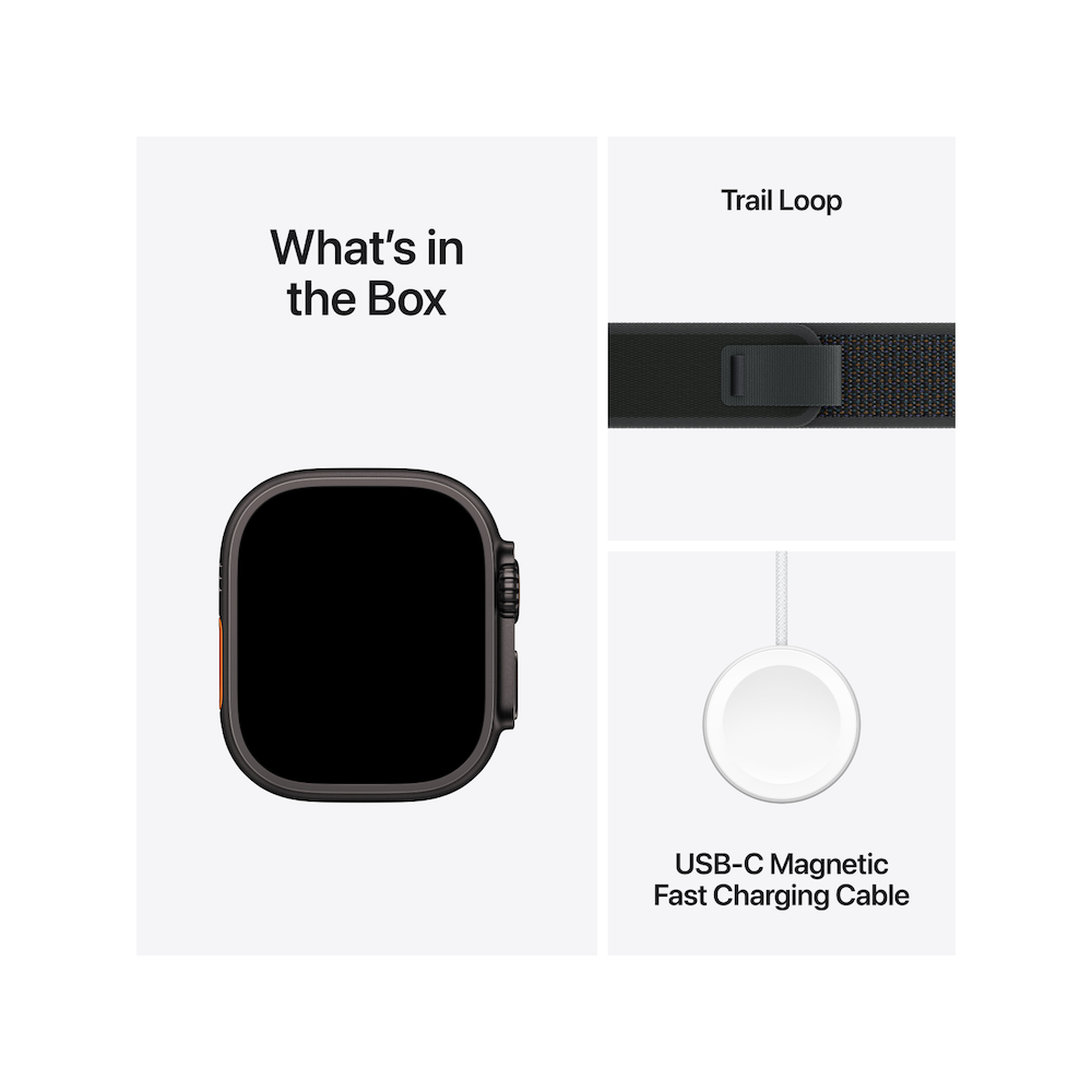 Apple Watch Ultra 2 Black Titanium Case with With Trail Loop - iStore ...