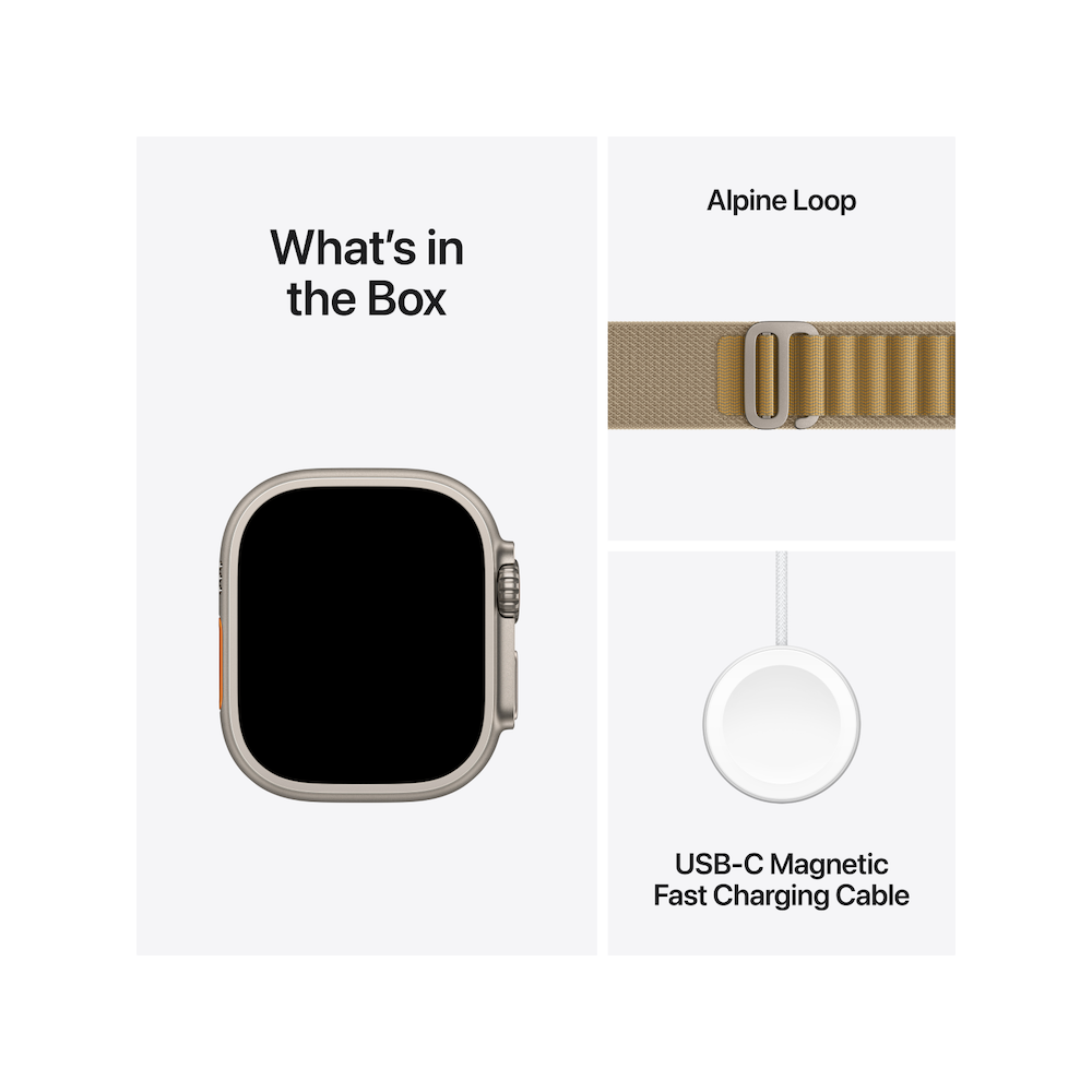 Apple Watch Ultra 2 Titanium Case with Tan Alpine Loop - iStore Nigeria