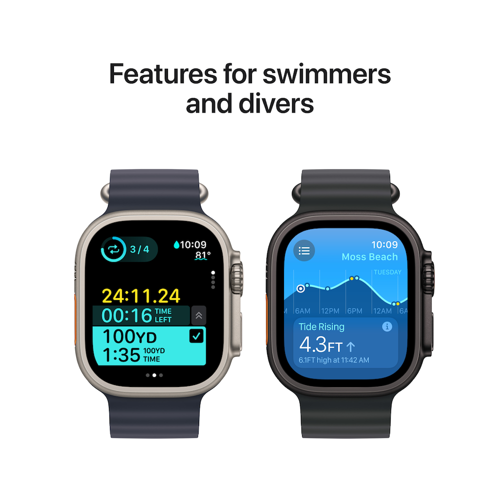 Apple Watch Ultra 2 Titanium Case with Blue Trail Loop - iStore Nigeria