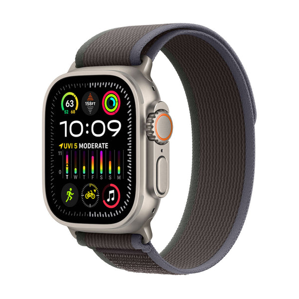 Apple Watch Ultra 2 Titanium Case with Trail Loop - Blue/Black - iStore ...