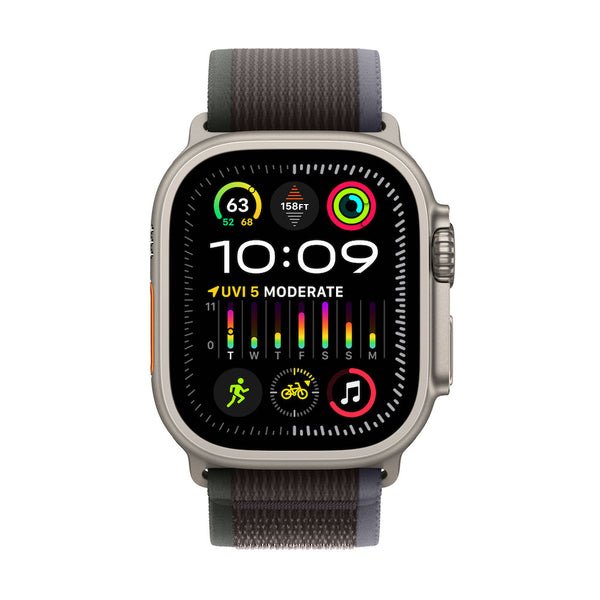 Apple Watch Ultra 2 Titanium Case with Trail Loop - Blue/Black - iStore ...